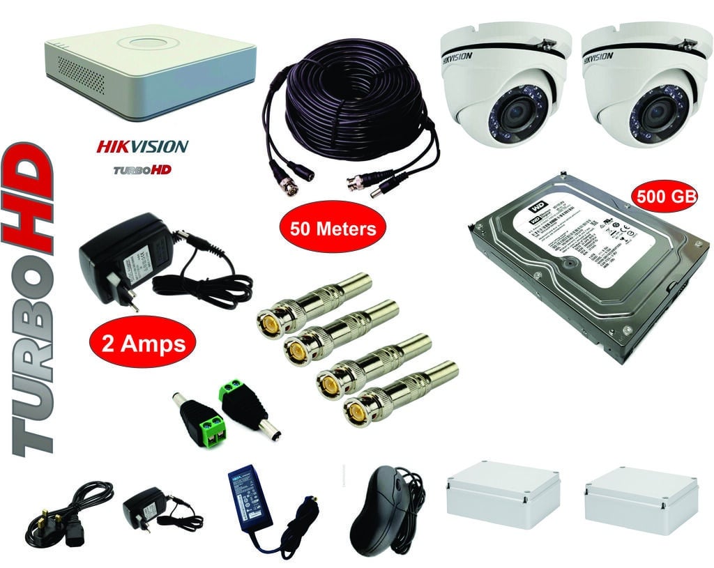 2 CCTV Camera Complete Kit - Best CCTV Camera, Flashlight, Spotlight ...
