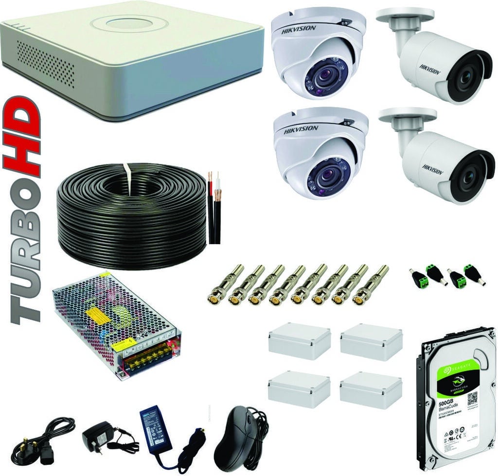 4 Cameras Complete CCTV Kit | areaspy