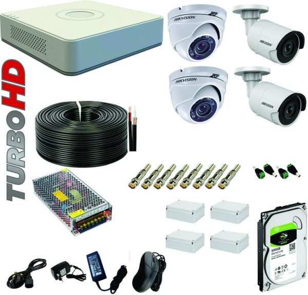 4 Cameras Complete CCTV Kit | areaspy