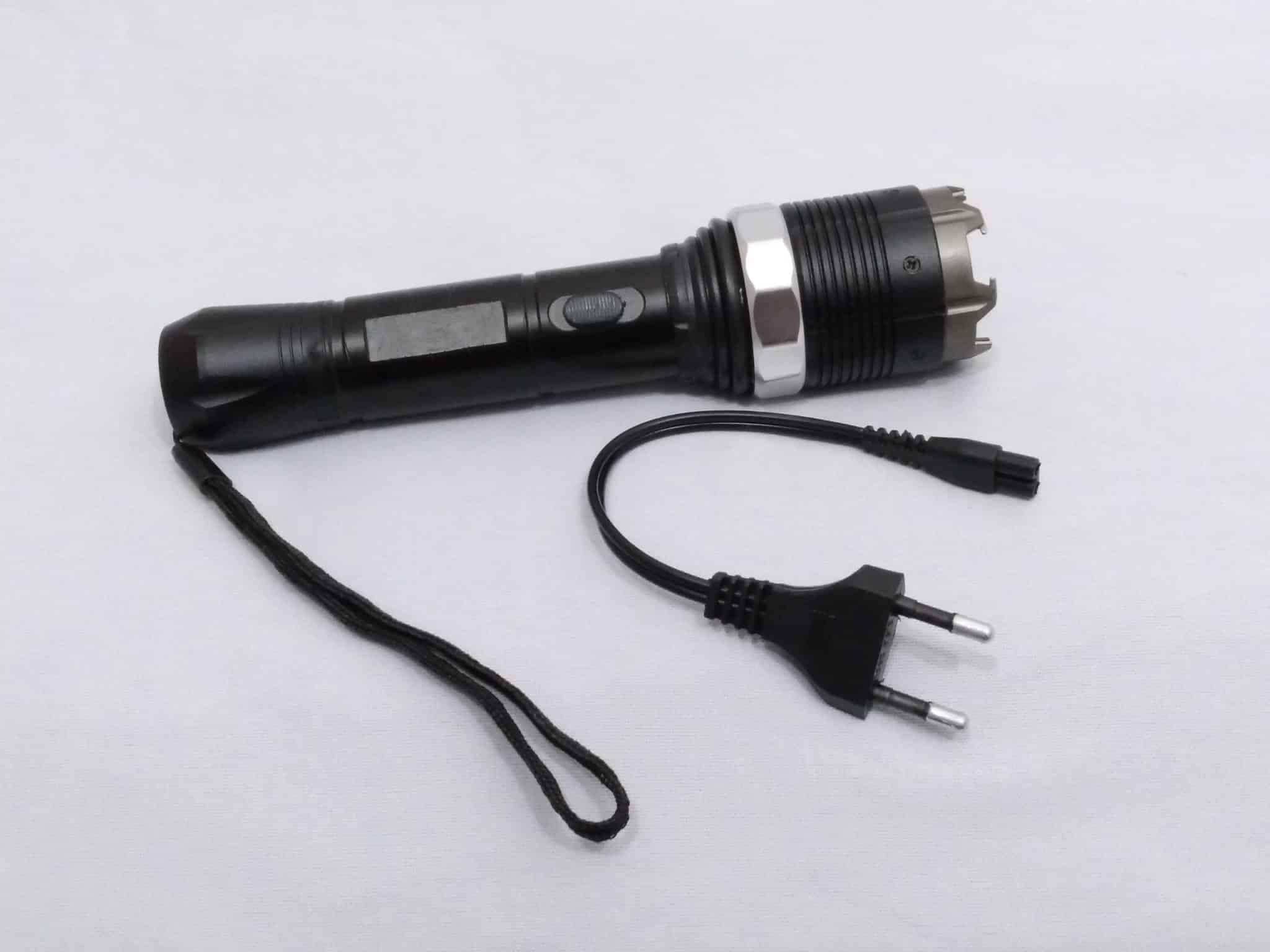 Rechargeable Self Defense Flashlight Stun Torch with Electric Shock ...