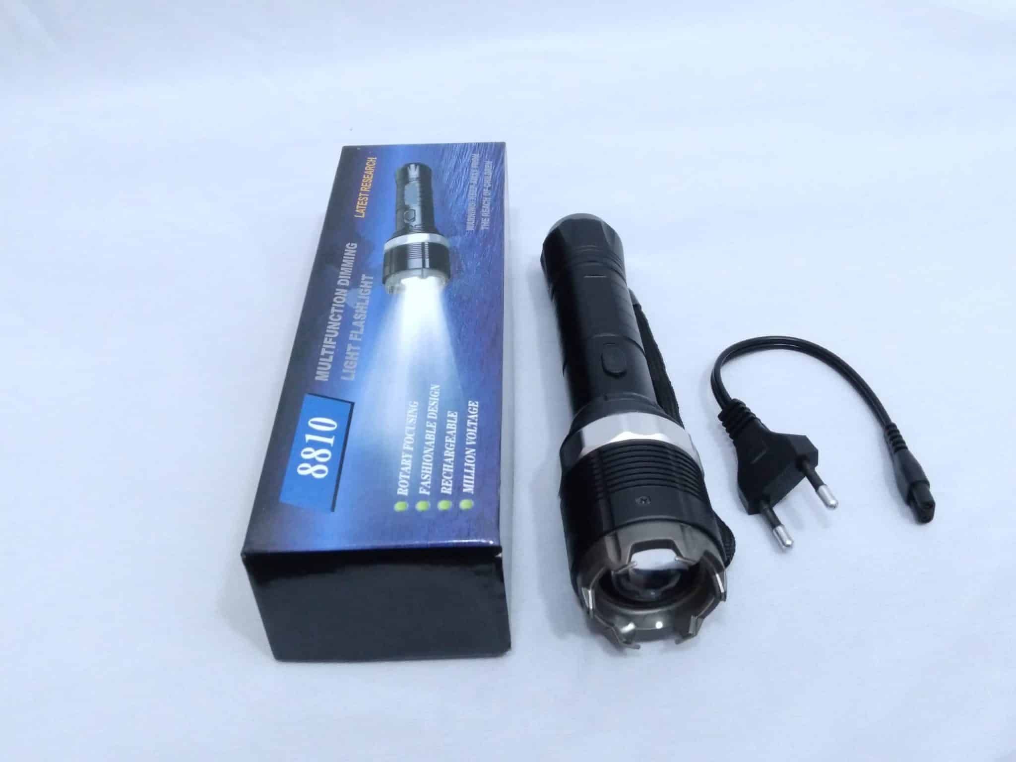 Rechargeable Self Defense Flashlight Stun Torch with Electric Shock ...